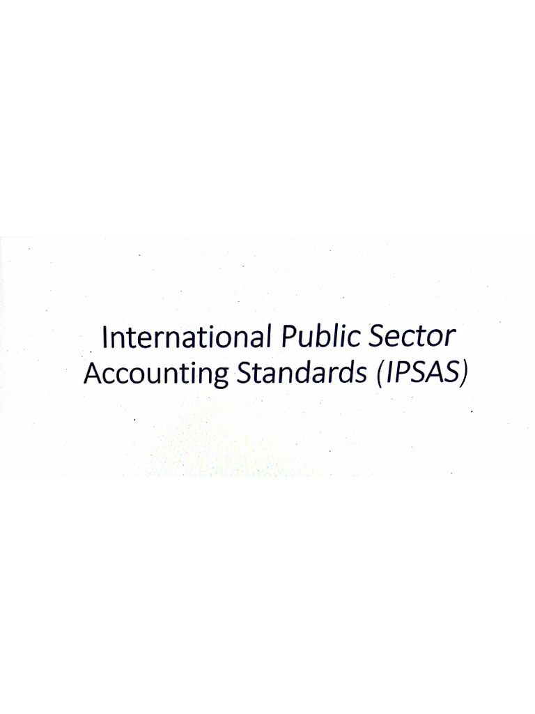 IPSAS | PDF