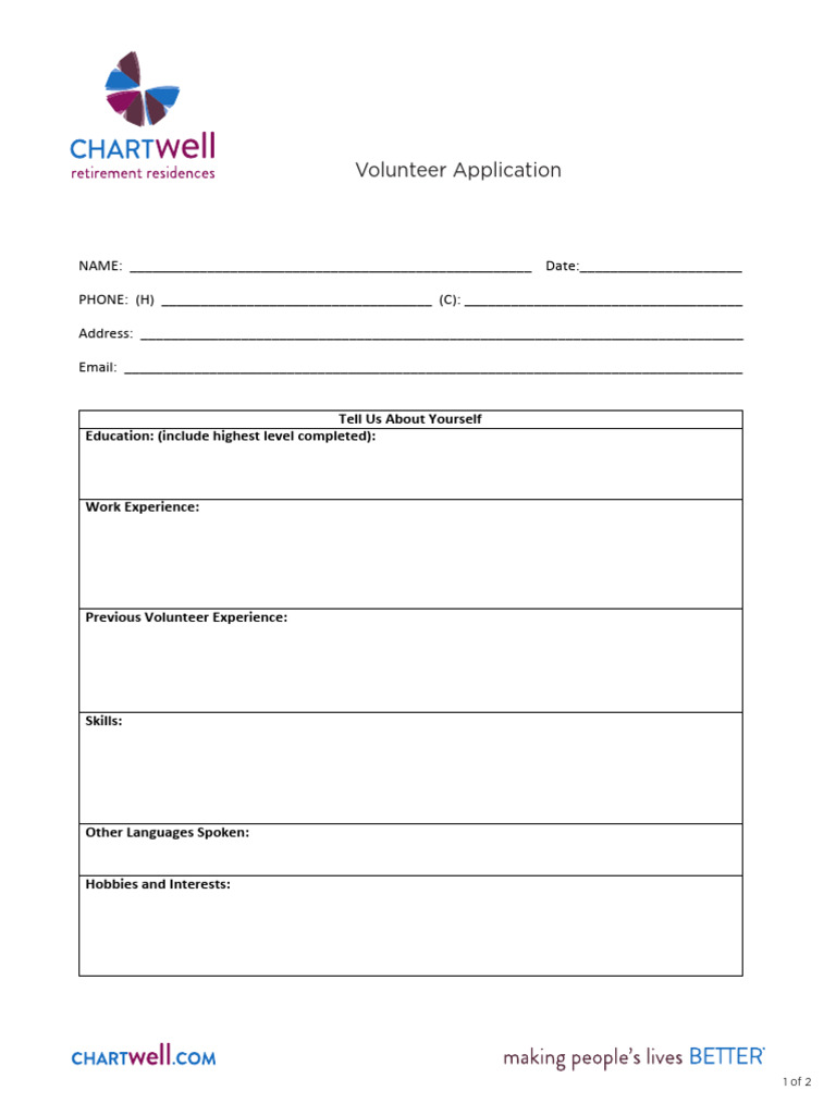 Volunteer Application Form | PDF
