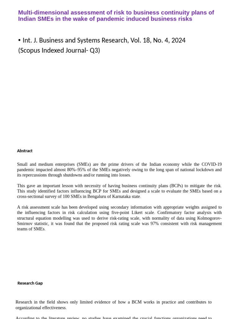 Multi -Dimensional risk | PDF