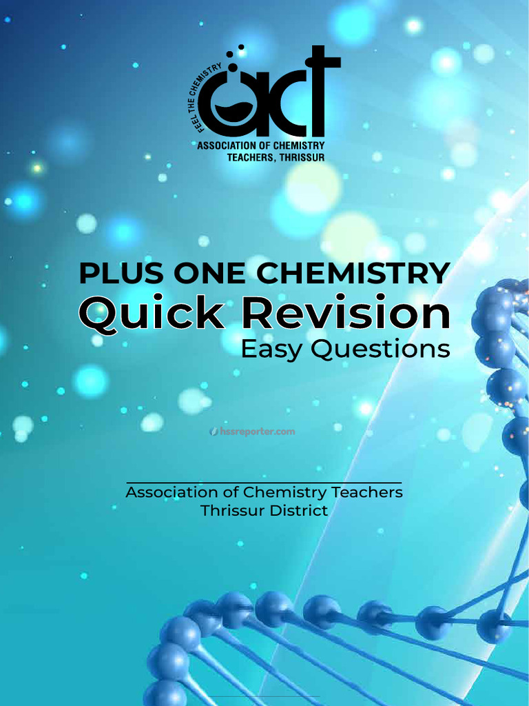 Plus One Easy Questions - Quick Revision | PDF | Chemical Bond | Chemical Equilibrium