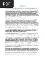 Political Science Project On BRICS | PDF | Bric | Economic Growth