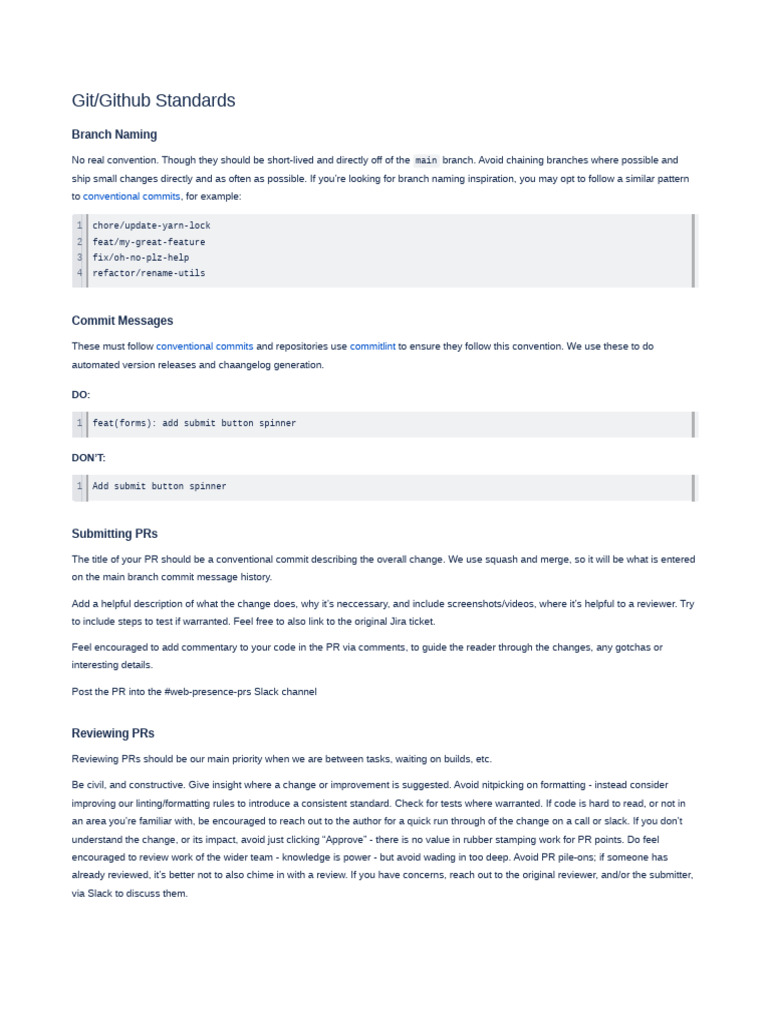 Github Standards | PDF | Software Engineering | Computing