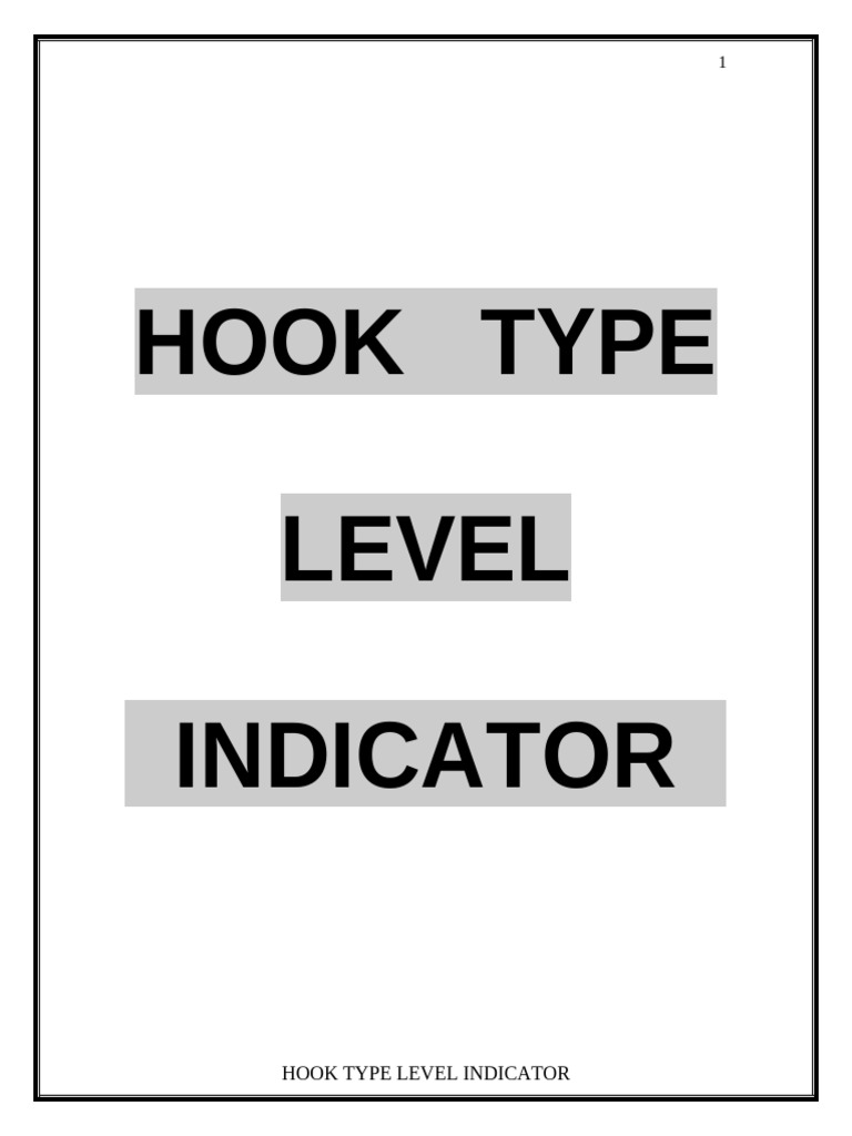 Hook Type Level Indicator, Mannual | PDF | Pressure Measurement ...