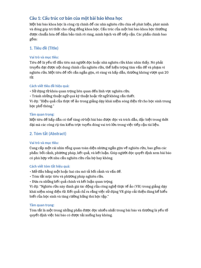 Cau 1 Cau Truc Bai Bao Mo Rong | PDF