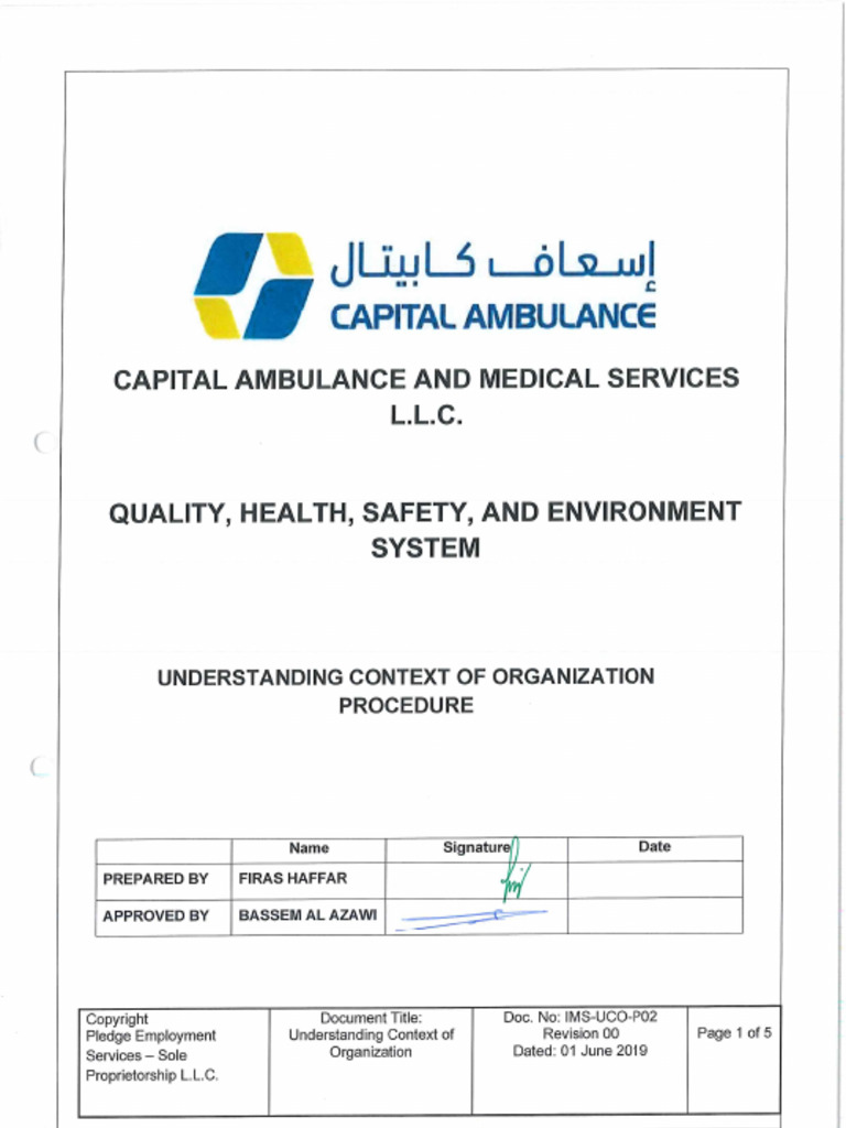 Understanding Context of Organization Procedure | PDF