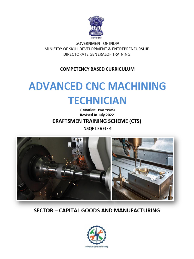 Advanced CNC Machining Tech. - CTS2.0 - NSQF-4 | PDF | Numerical Control | Machining