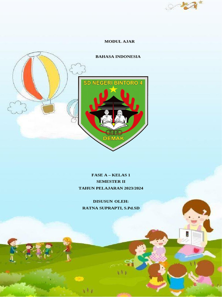CONTOH MODUL AJAR BERDIFERENSIASI Kelas 1C Bu Ratna | PDF