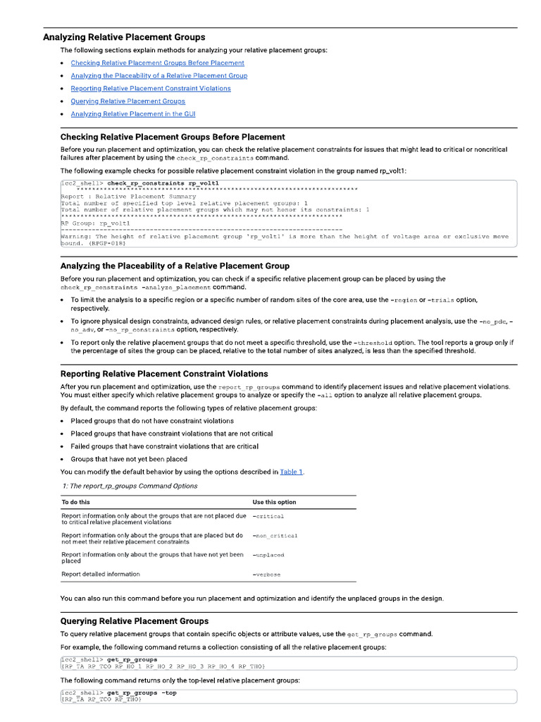 Analyzing Relative Placement Groups | PDF