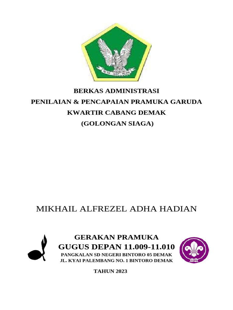 Penilaian Pramuka Garuda Siaga | PDF