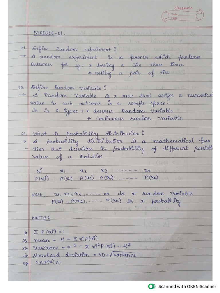 Mathematics Notes | PDF