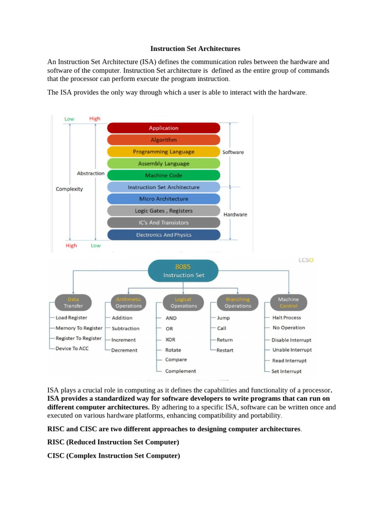 Instruction Set Architectures Pdf Computer Architecture
