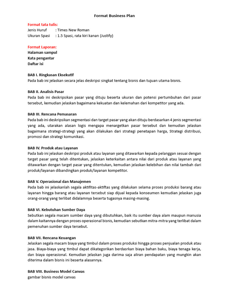 Format Proposal Bisnis | PDF