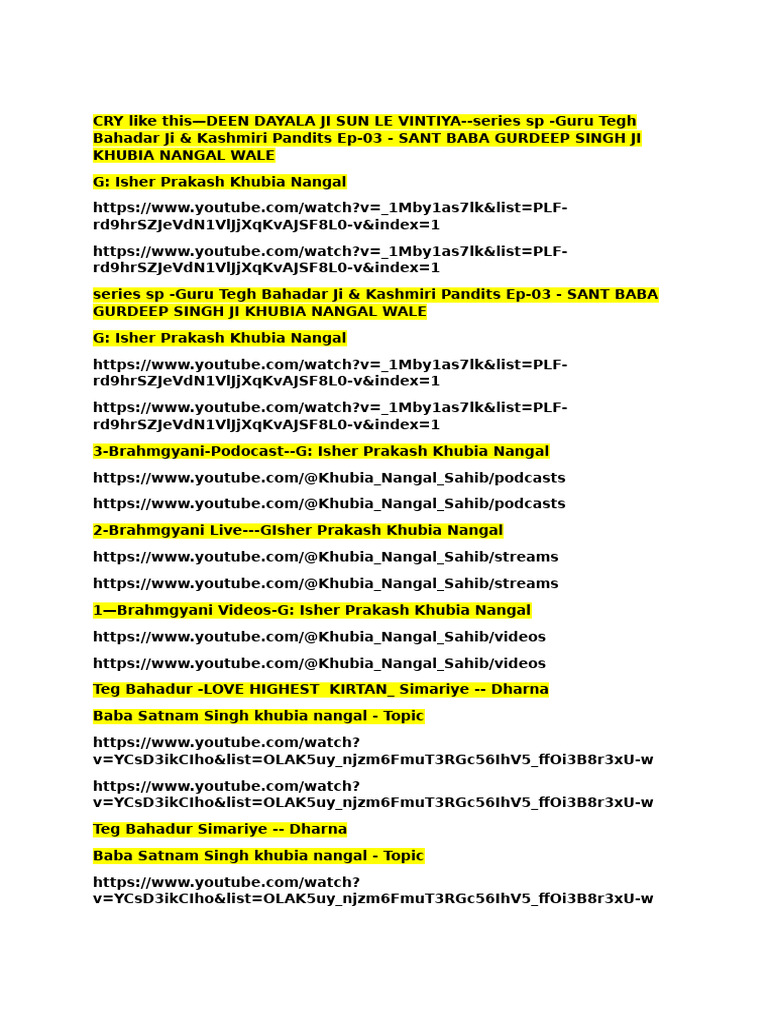 CRY like this—DEEN DAYALA JI SUN LE VINTIYA--series sp -Guru Tegh ...