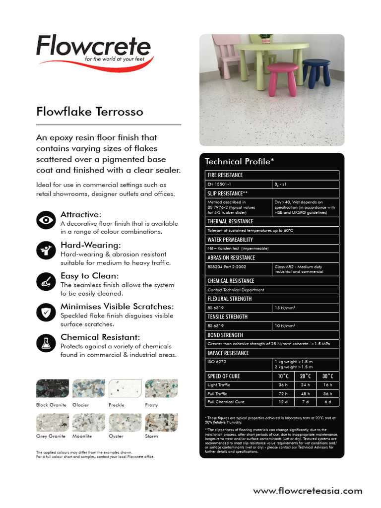Flowcrete Asia - System Data Sheets - Flowflake Terrosso (2023) | PDF ...