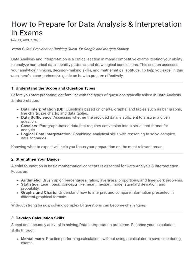 Master Data Analysis for Exams | PDF | Data Analysis | Data