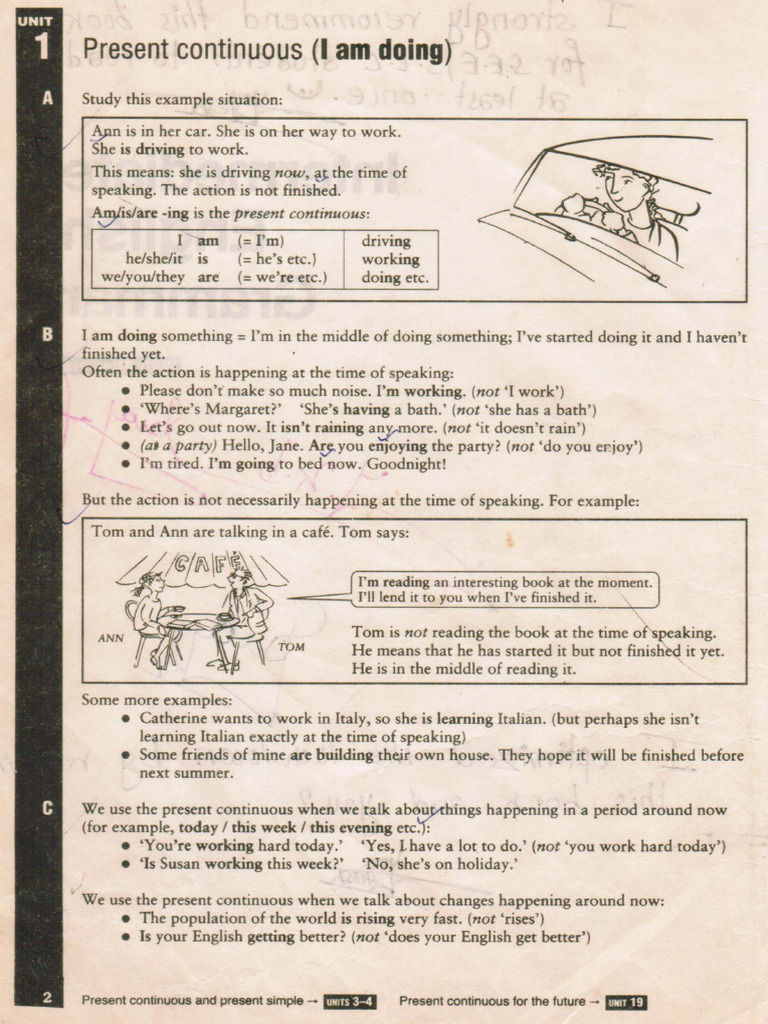 Present continuous | PDF