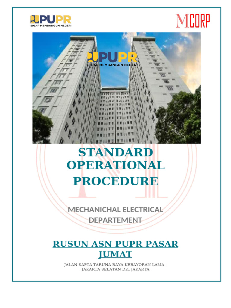 Prosedur Kerja ME Rusun ASN PUPR | PDF