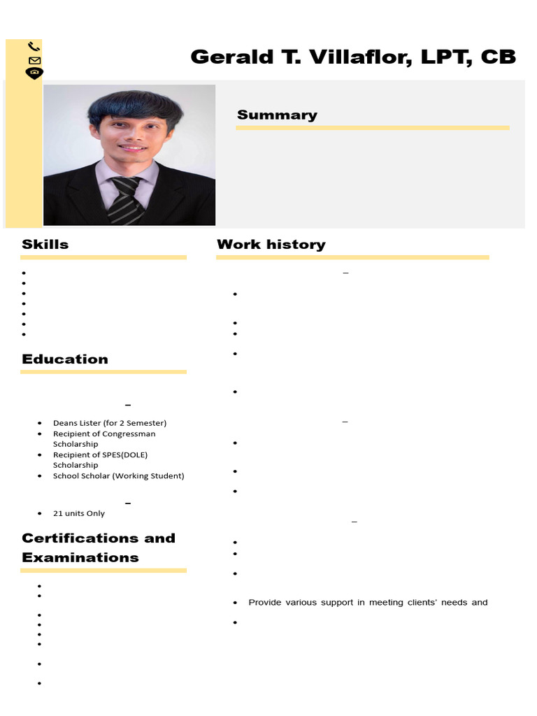 Cv Gerald Villaflor | PDF | Bookkeeping | Accounting