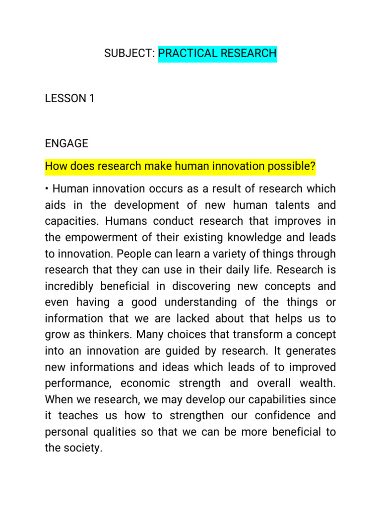 Understanding Practical Research Steps | PDF