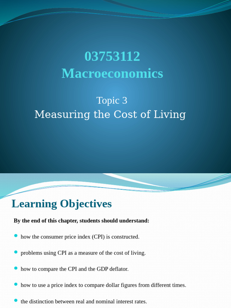 Macro Topic 3_2024 | PDF | Cost Of Living | Consumer Price Index