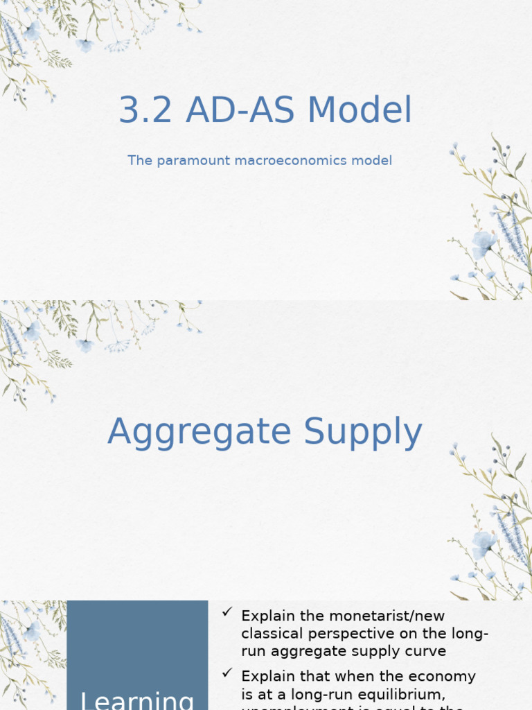 3.2.2 AD-As Model | PDF | Economics | Keynesian Economics