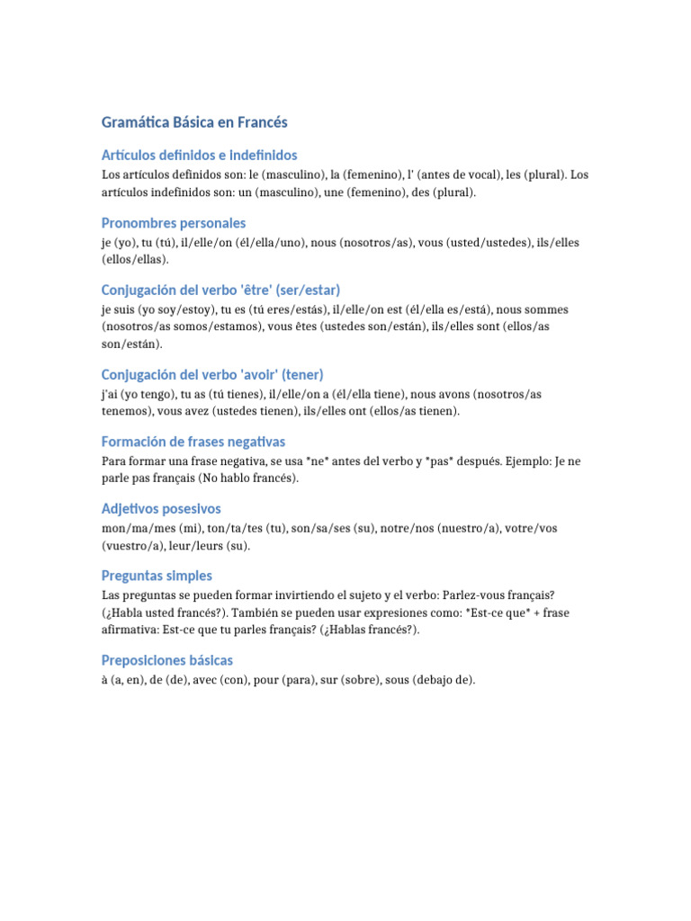 Gramatica_Basica_Frances | PDF