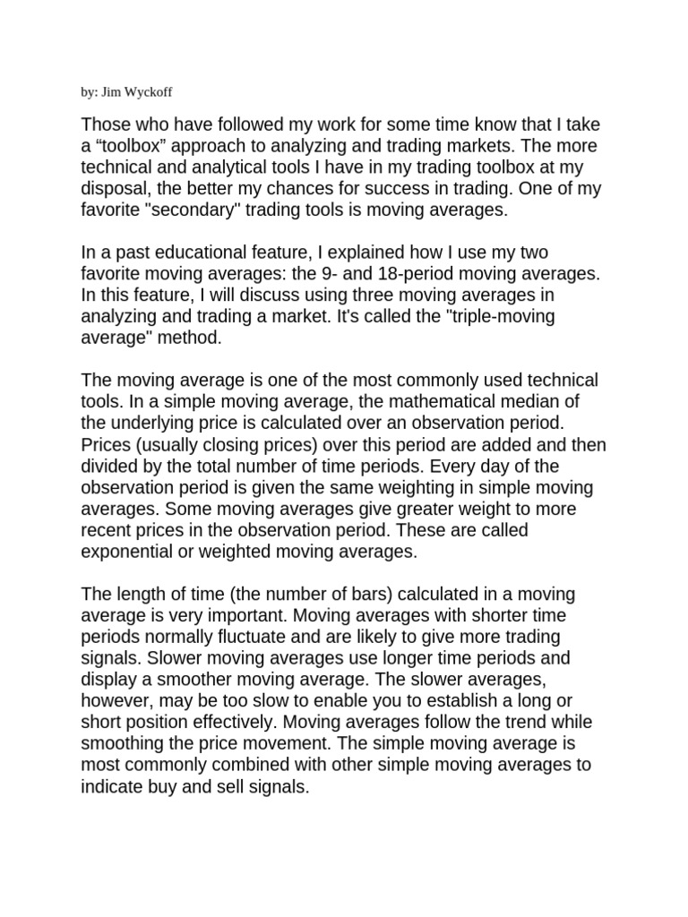 Moving Average Pdf Moving Average