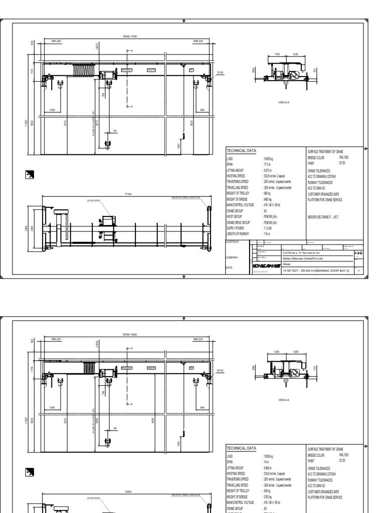 Kone Crane Data | PDF | Crane (Machine) | Force