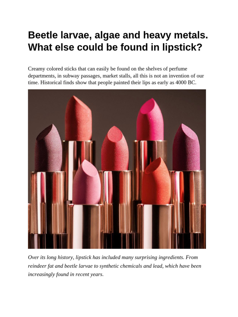 lipstick | PDF | Cosmetics