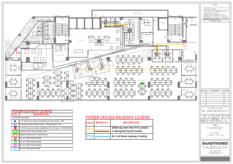 ASTP at PUNE - 15TH - FLOOR - D ELECTRICAL LAYOUT - 29.10.2024 - (R0) | PDF