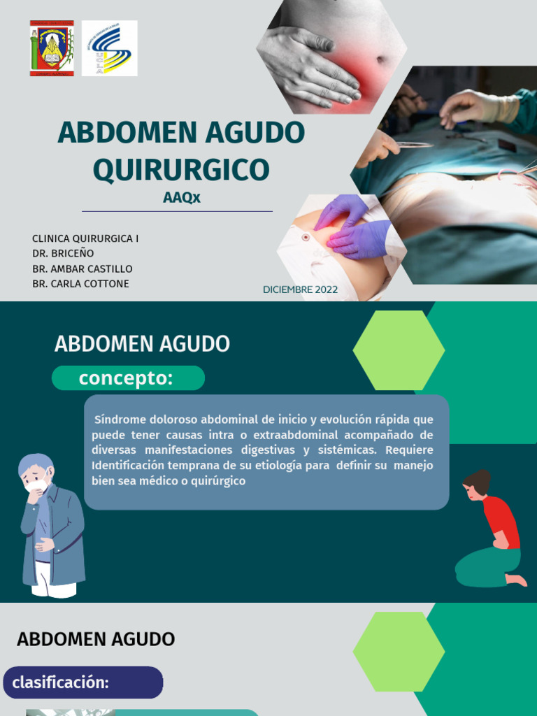 Abdomen Agudo: Clasificación y Manejo Quirúrgico | PDF | Abdomen ...