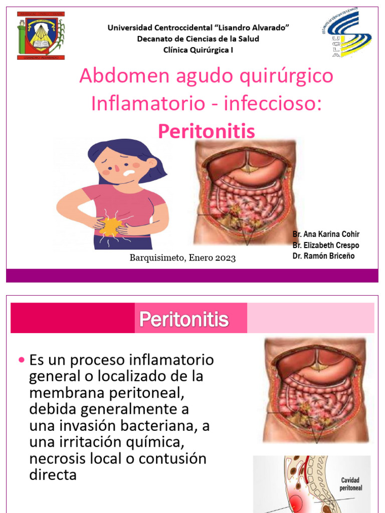 Peritonitis: Tipos, Causas y Tratamiento | PDF | Abdomen ...