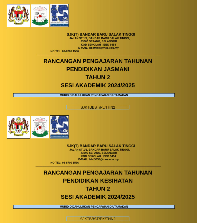 Cover Matapelajaran RPT | PDF