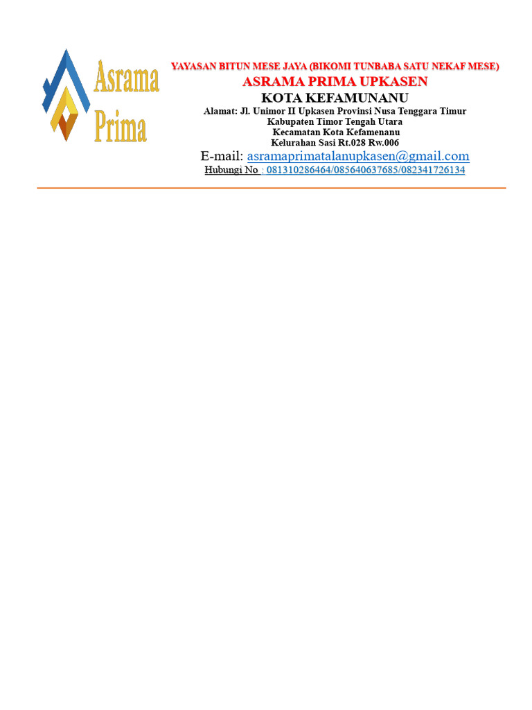 Kop Surat Yayasan | PDF