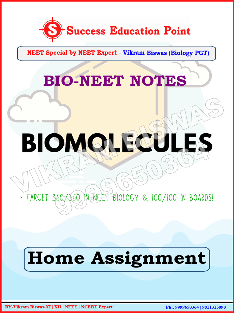 9.biomolecules New Bioneet | PDF | Metabolism | Enzyme