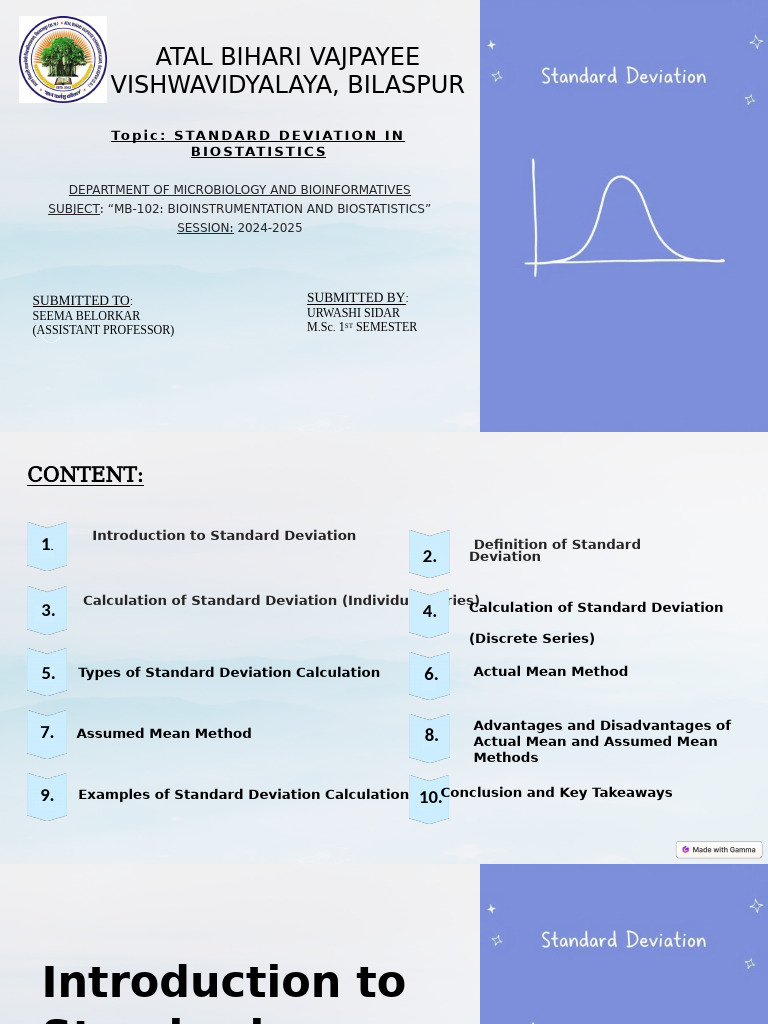 Introduction To Standard Deviation Pdf Variance Standard Deviation