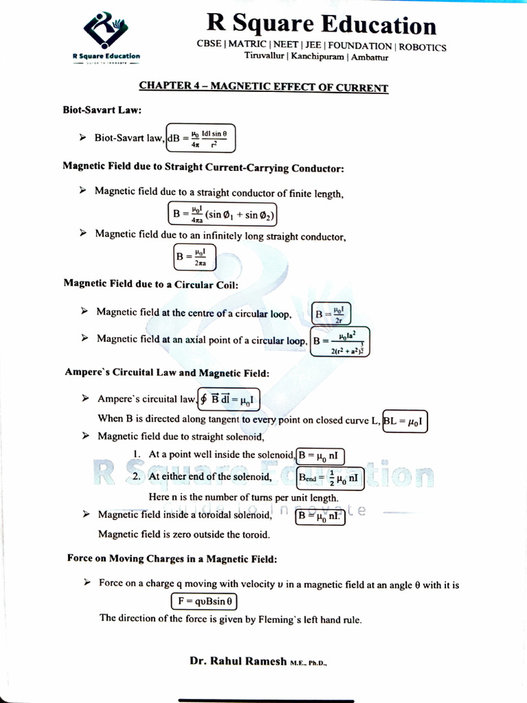 moving charges | PDF | Magnetic Field | Physical Phenomena