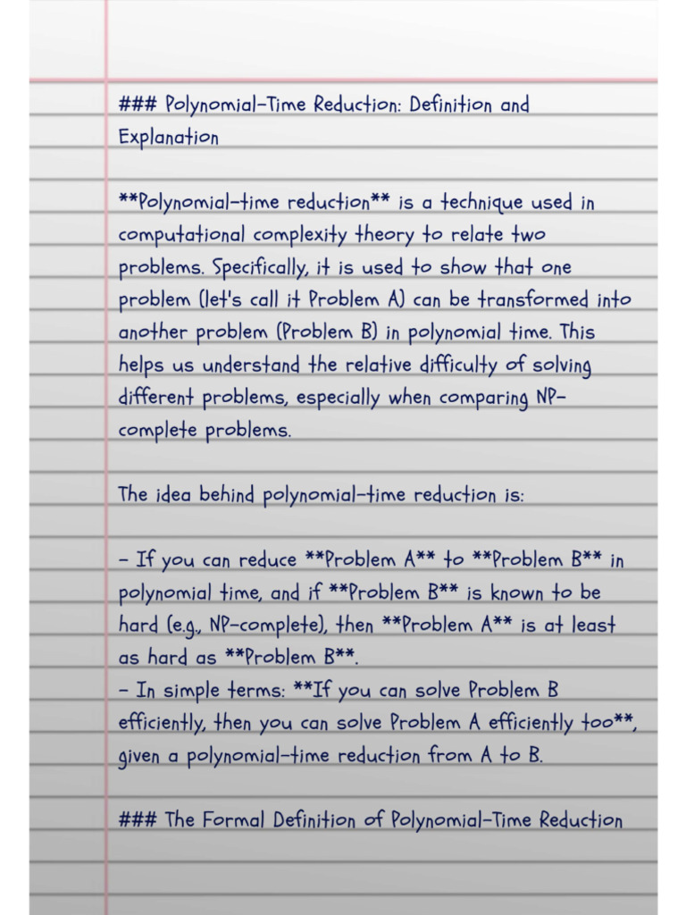 TOC Polynomial-Time Reduction | PDF