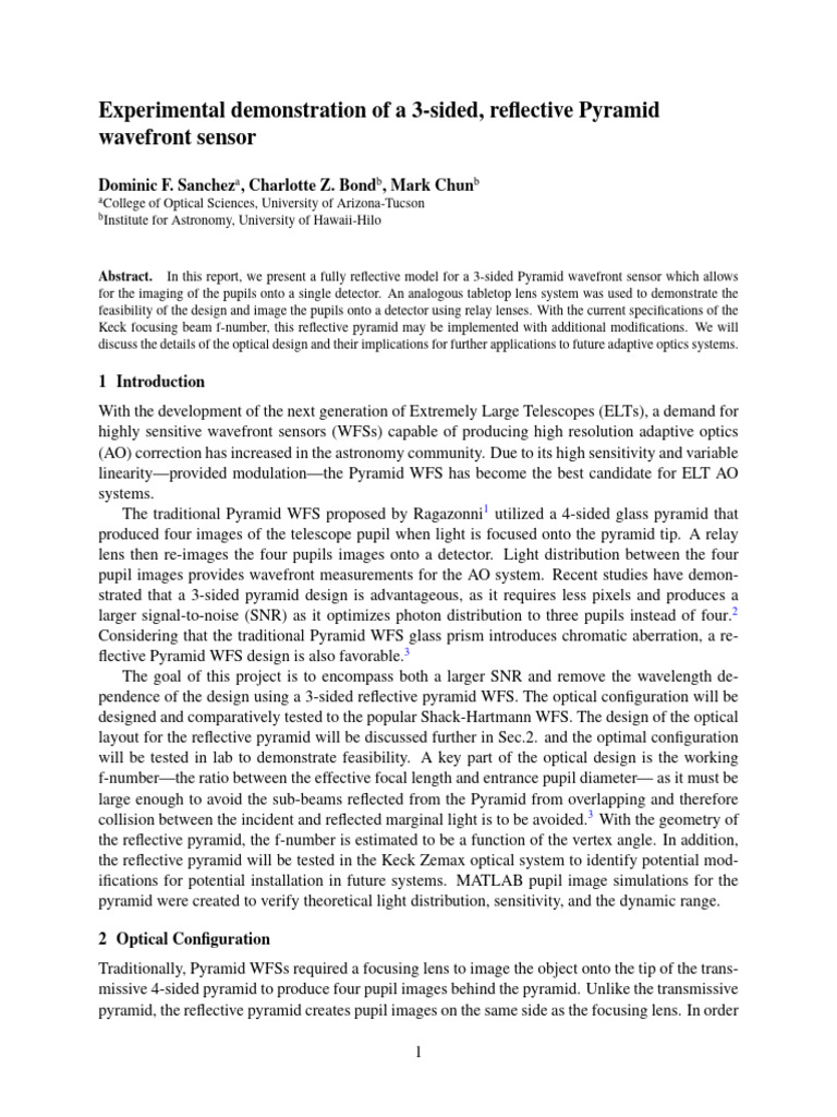 Dominic Sanchez Final Report | PDF | Optics | Mirror