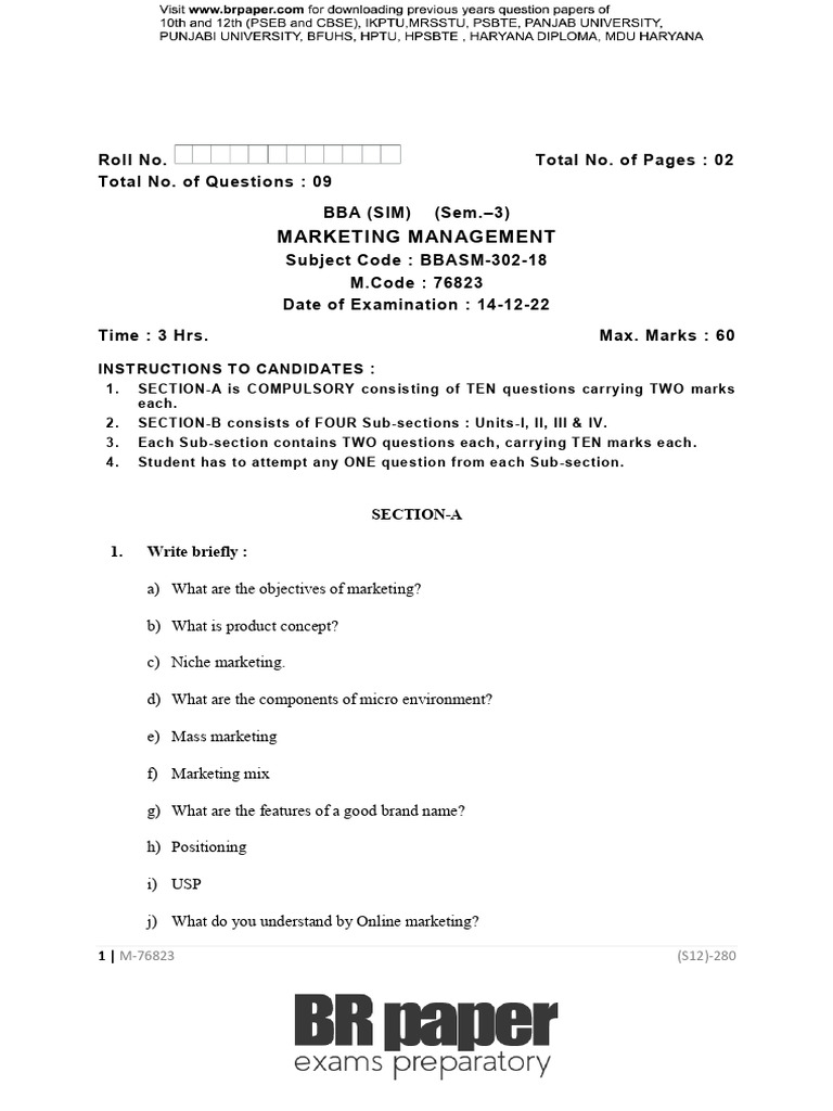 MM(3rd)Dec2022 (2) | PDF | Marketing | Strategic Management