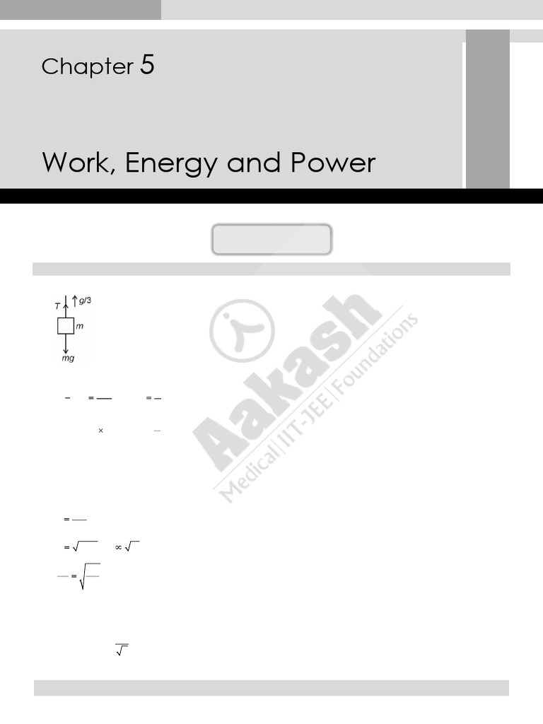 Chap-5 - Work, Energy and Power | PDF | Theoretical Physics | Metrology