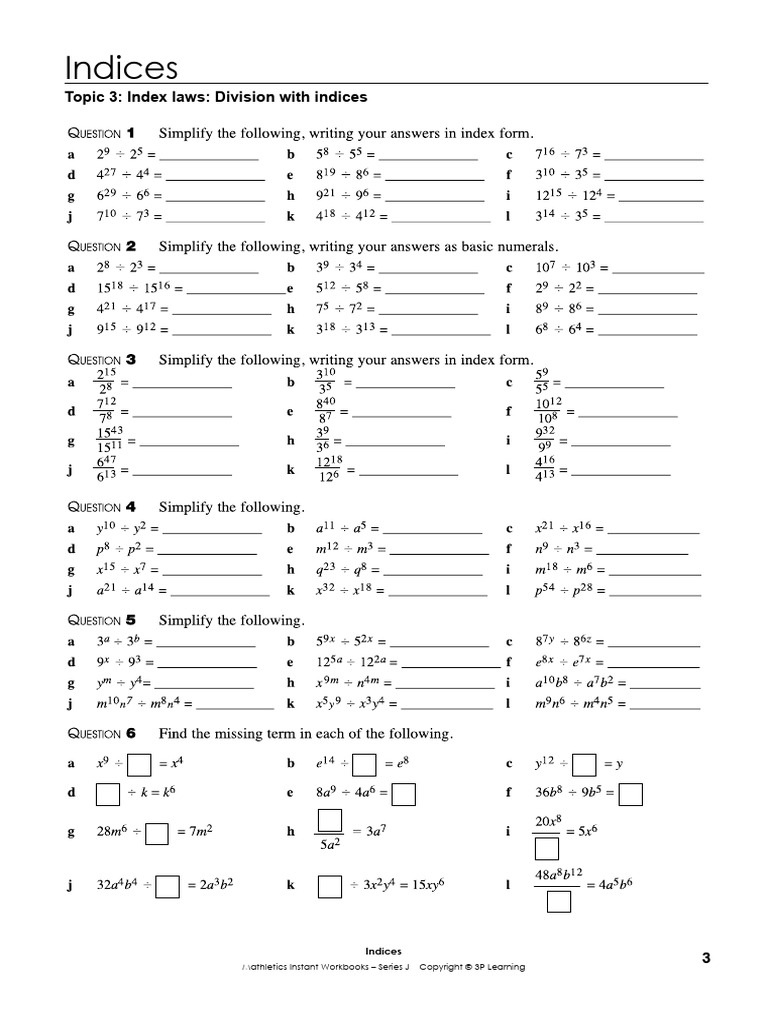 Second Law Indices | PDF