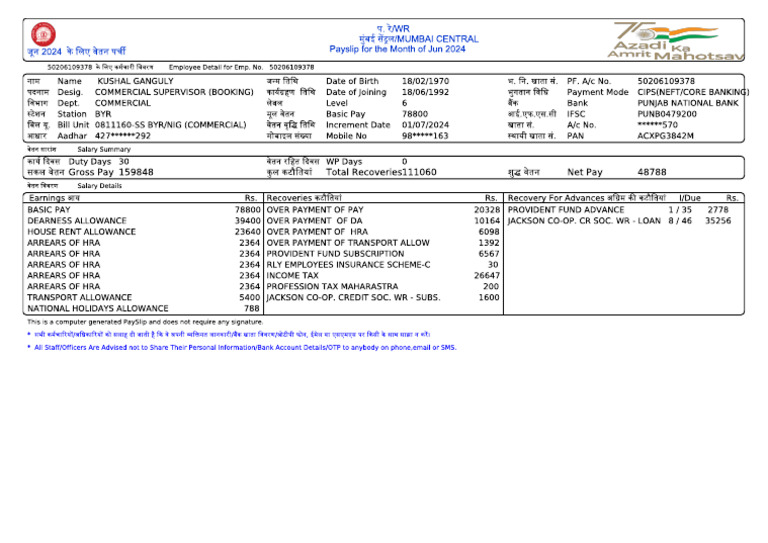 Pay Slip Pdf202406 | PDF
