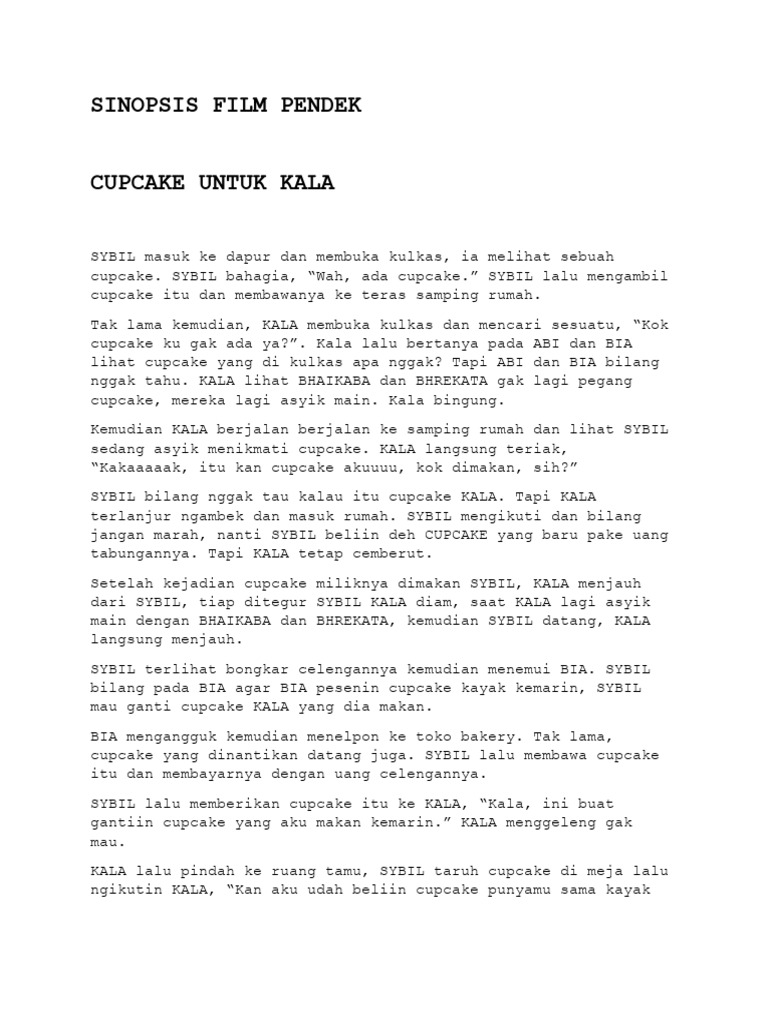 Sinopsis Film Pendek | PDF