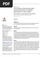 General Health Questionnaire GHQ 12 | PDF | Behavioural Sciences | Mental Health