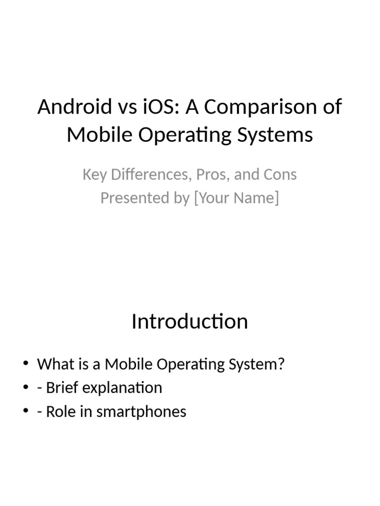 Android Vs IOS Presentation | PDF
