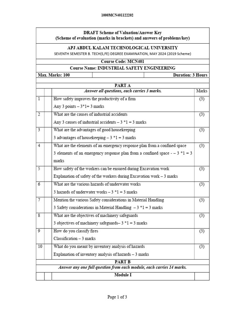 MCN 401 DRAFT SCHEME | PDF | Hazards | Safety
