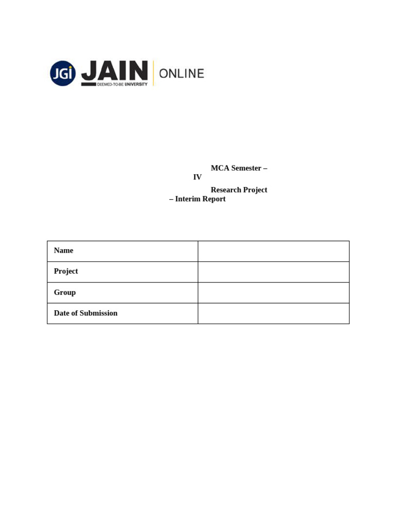 Interim Report Template | PDF | Data Analysis | Data