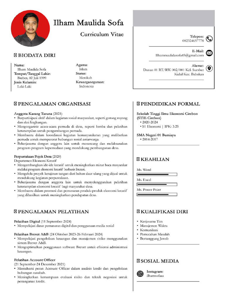 Cv Ilham Maulida Sofa 1 | PDF