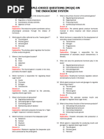 100 Endocrine System Objectives MCQ With Answers | PDF | Adrenal Gland ...